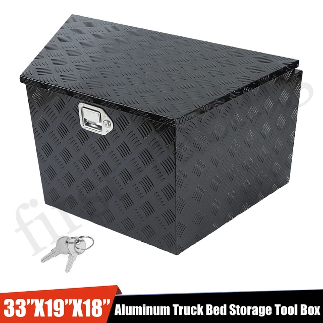 33&X19&X18& BLACK ALUMINUM Trailer Tongue Truck Tool Box For Camper ...
