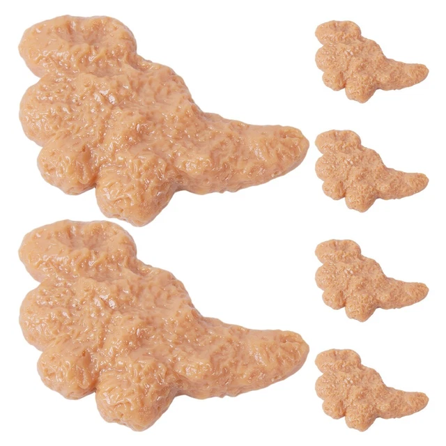 6 PCS SIMULATED Dinosaur Chicken Nuggets Fake Display Artificial for ...