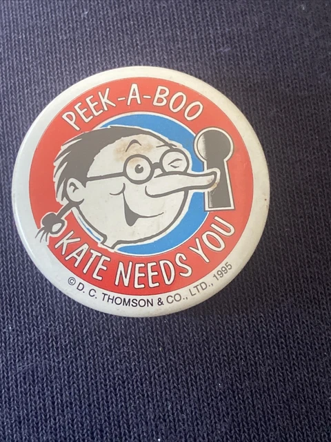 RARE 1995 DANDY/SPARKY Comic Character “Keyhole Kate" Official Button ...