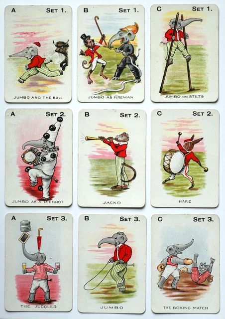ANTIQUE-1905 'JUNGLE JINKS' card game. Thos.De La Rue. Artist ...