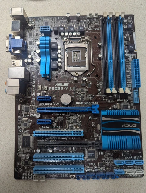 ASUS P8Z68-V LE LGA 1155 HDMI SATA 6Gb/s USB 3.0 Untested - Cpu Socket ...