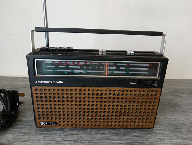 VINTAGE PYE PORTABLE Radio Model 1416 Vhf MW LW Nice Patina Tested ...