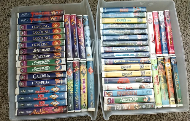 LOT OF 49 Walt Disney Classics Black Diamond Vintage Retro VHS Tapes ...