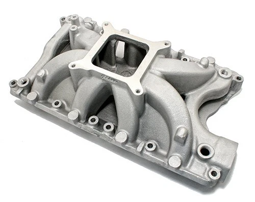 SMALL BLOCK FORD 351W Windsor Aluminum Intake Single Plane Satin SBF ...