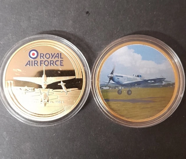 HISTORY OF THE Royal Air Force "Spitfire" Gold Coin. £20.00 - PicClick UK
