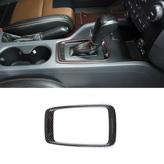 ABS CARBON FIBER Console Gear Shift Box Panel Trim Cover For Ford ...