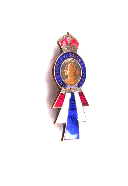 KING GEORGE V1 and queen elizabeth coronation 1937 enamel pin badge £6. ...