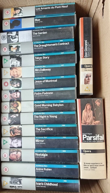 COLLECTION OF 17 Artificial Eye Art house VHS Video Films. £47.50 ...