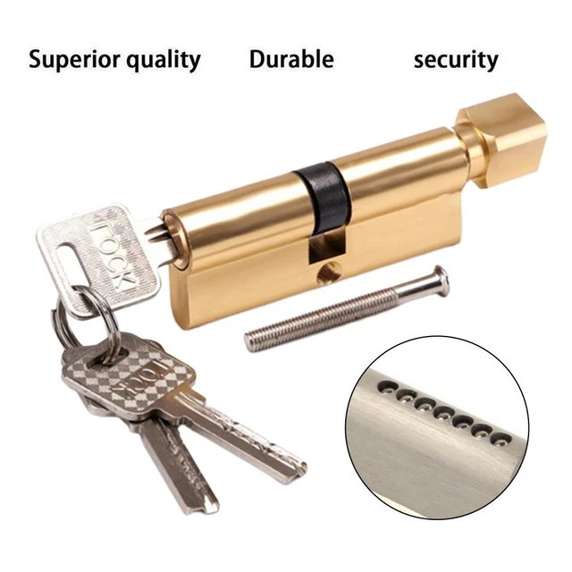 HIGH SECURITY 6 Pin Lock Cylinder for Small Wooden Doors Keyed Alike ...
