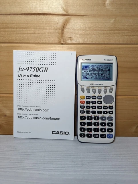 CASIO FX-9750GII GRAPHIC LCD Display Power Calculator White Exams Maths ...