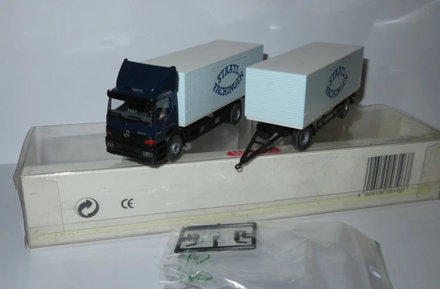 WIKING HO 1/87 Camion Mercedes Atego 1823 Rimorchio Staatl Fachingen ...
