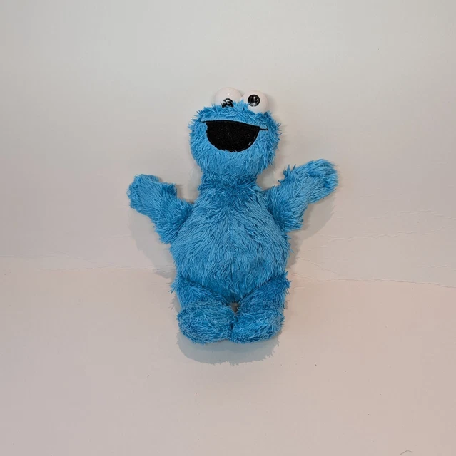 HASBRO SESAME STREET Cookie Monster Soft Toy Plush Blue 9" Care Labels ...