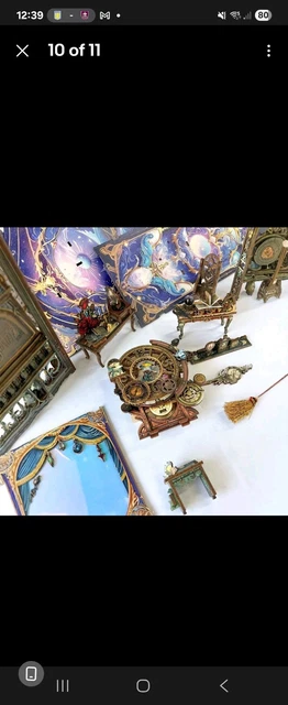 DIY BOOK NOOK Doll House Fantasy Store Miniature Wooden Bookshelf Model ...