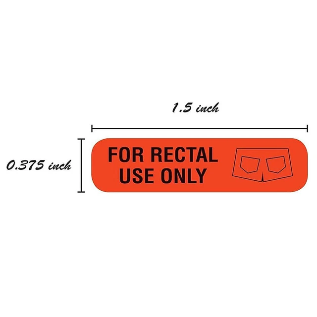 500pcsfor Rectal Use Only Sticker Permanent Adhesive Paper Label With
