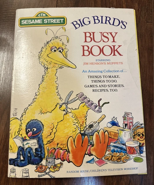 VINTAGE SESAME STREET Big Birds Busy Book Random House 1975 £16.14 ...