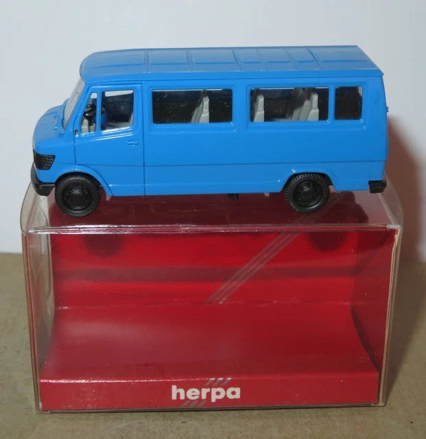 MICRO HERPA HO 1/87 Mercedes-Benz 207 D Bleu Clair Minibus Bus In Box ...