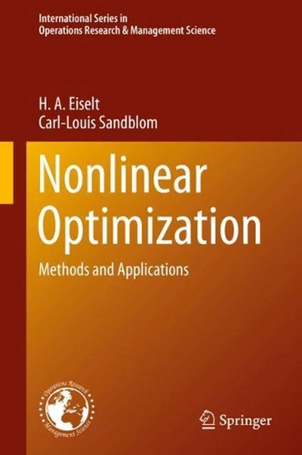 NONLINEAR OPTIMIZATION: METHODS and Applications by H.A. Eiselt (English) Paperb EUR 44,50 ...