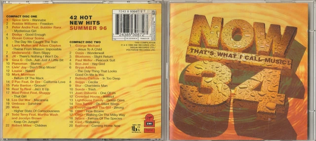 NOW THAT'S WHAT I Call Music 34 - 1996 Uk 2Cd Album *Free Uk Postage* £ ...