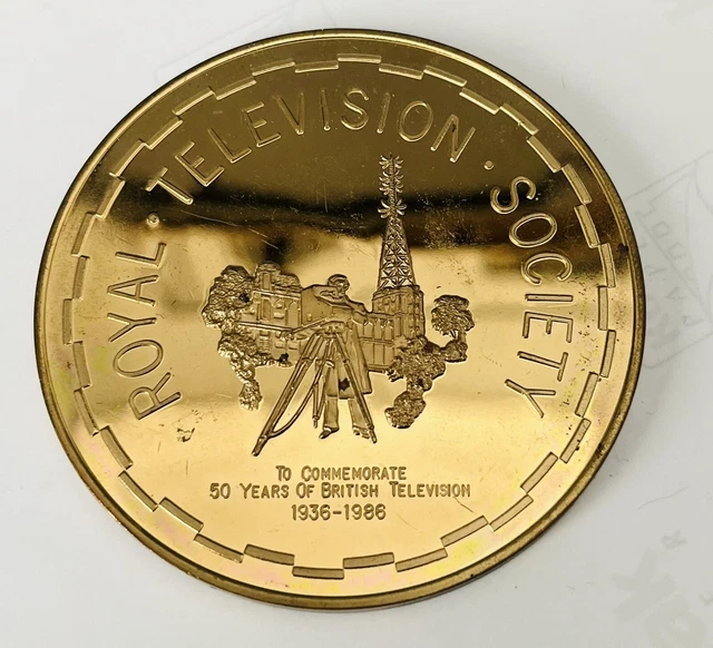 LARGE MEDALLION COIN Celebrating 50 Years Of British Television. £0.99 ...