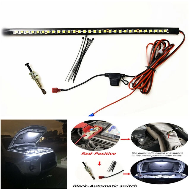 12V CAR PICKUP Hood Engine Bay Under Hood Automatic 5050 LED Light ...