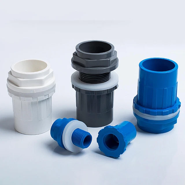 PIPE PVC FITTING Pressure Tank Connector Bulkhead For Aquariums 20/25 ...