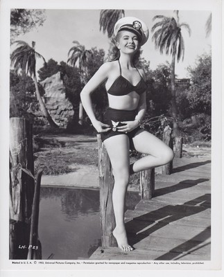 RARE ORIGINAL SEXY LORI NELSON swimsuit barefoot leggy pin up 8x10 ...