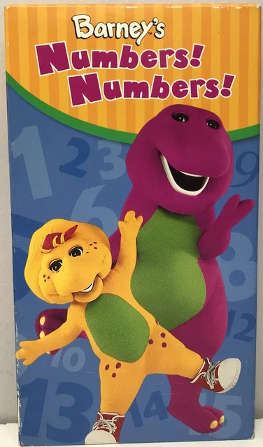 BARNEY NUMBERS NUMBERS VHS Video Tape White VCR Sing Along Songs Rare ...