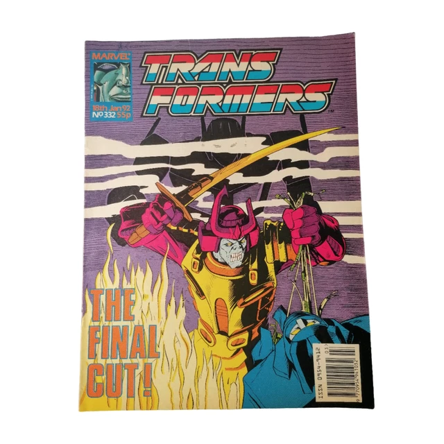 TRANSFORMERS UK #332 Final Issue Marvel UK 18th January 1992 Comic G1 ...