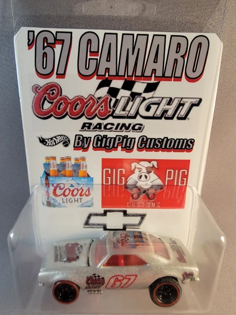 GIGPIG CUSTOMS HOT Wheels 67 Camaro Coors Light Racing bière Chevrolet ...