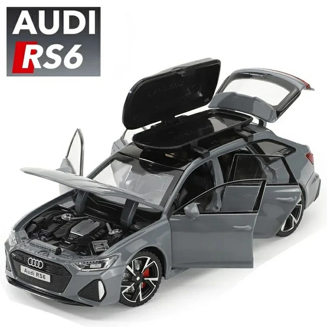 1:32 AUDI RS6 Diecast Model Car Light & Sound Toy Gift 1/32 Kids ...