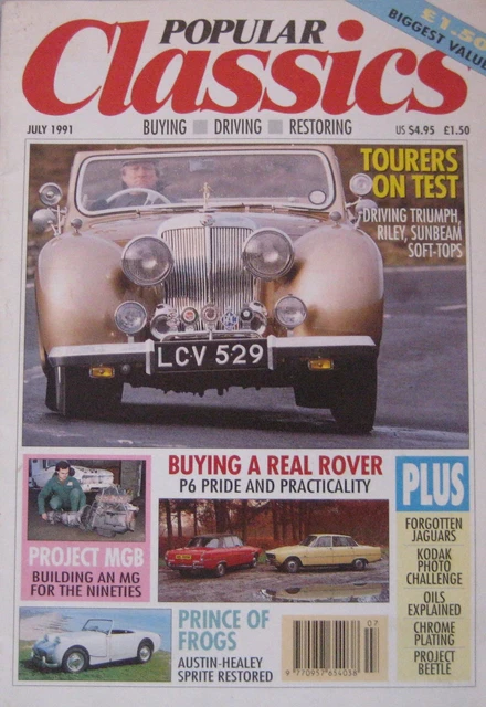 POPULAR CLASSICS 07/1991 avec Riley, Sunbeam, Triumph, Rover, Jaguar ...
