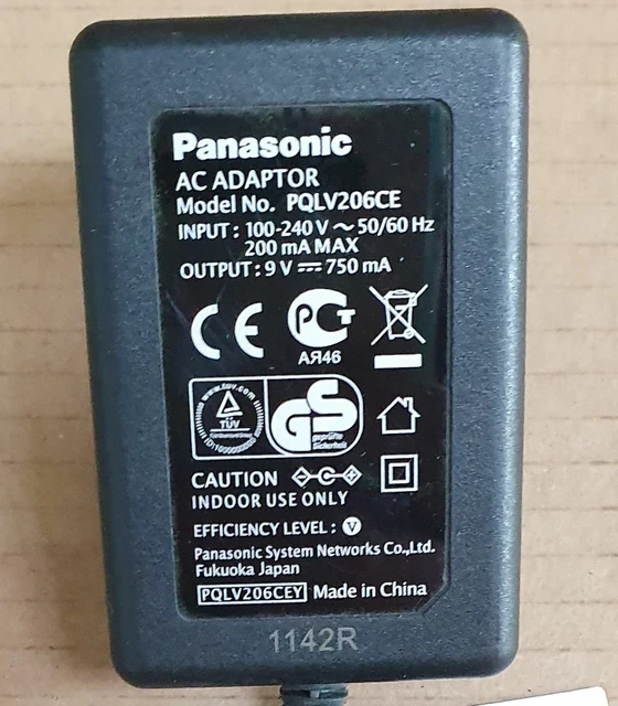 PANASONIC AC ADAPTOR 9V Steckernetzteil Panasonic PQLV206CE EUR 10,00 ...