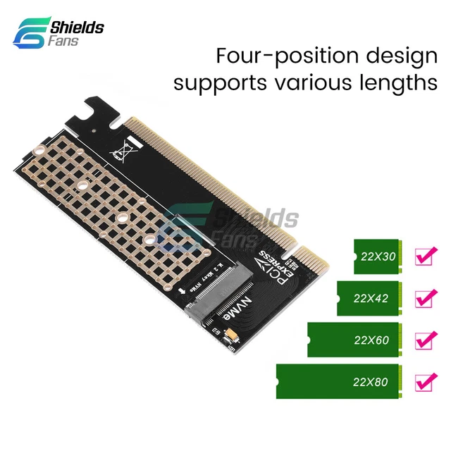 PCIE NVME ADAPTER M2 Expansion Card Supports 2230 2242 2260 2280 M.2 ...