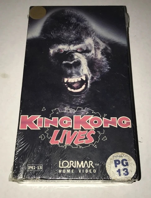 KING KONG LIVES VHS Movie Tape Lorimar Home Video 1986 Film Rental ...