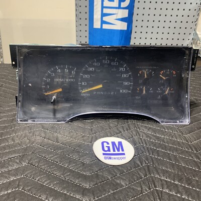 OBS 95-98 CHEVY GMC 1500 2500 TRUCK INSTRUMENT GAUGE CLUSTER AUTO OEM ...