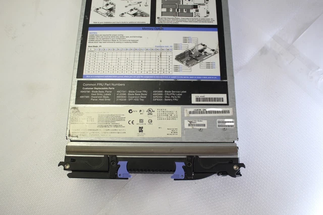 IBM 44M1501 BLADECENTER JS12 Blade Server with 2-Way 3.8GHz PS701/702 ...