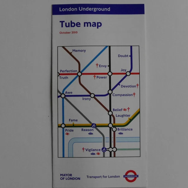 LONDON UNDERGROUND TFL pocket tube map October 2010 Barbara Kruger Tube ...