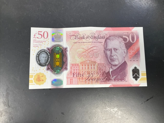 NEW UNCIRCULATED £50 Pound Note Consecutive King Charles £75.99 ...
