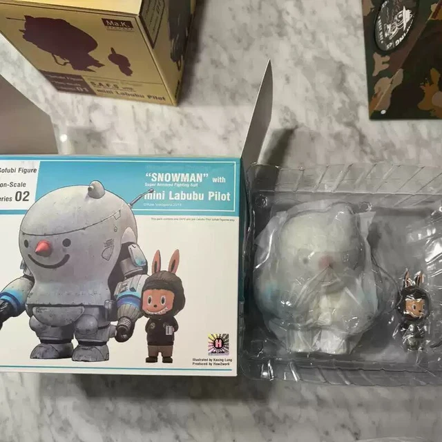 HOW2WORK 100% GENUINE Popmart Labubu Pilot MA.K. SNOWMAN Armored ...