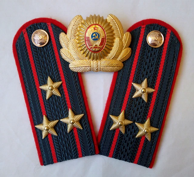 USSR POLICE SHOULDER straps vintage Soviet Colonel Boards militia ...