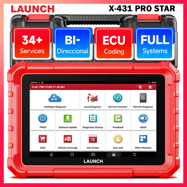 LAUNCH X431 PRO STAR Bidirectional ALL System Diagnostic Scan Tablet ...