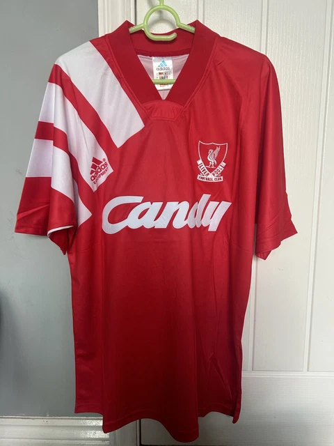 LIVERPOOL FC 1991/92 Retro SIZE: XXL Candy Home Red Football Shirt £24. ...