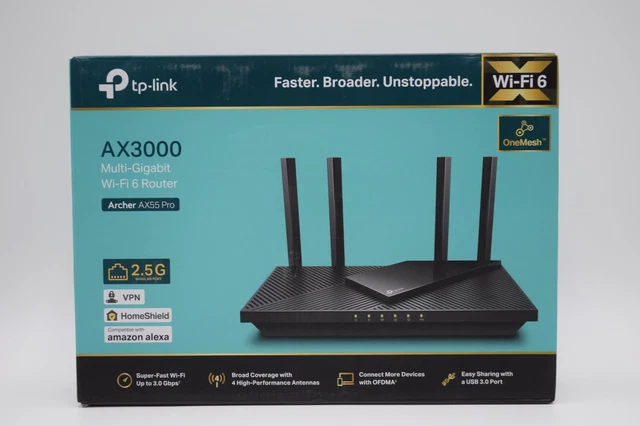 TP-LINK AX3000 WIFI 6 Router (Archer AX55 Pro) - Multi Gigabit Wireless ...