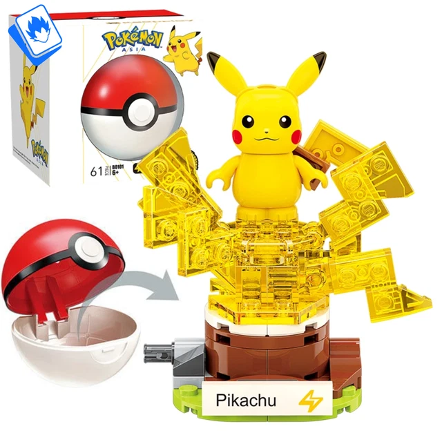 BRIQUES BÂTIMENTS POKÉMON Pikachu 9cm Building Blocs Collection EUR 19 ...