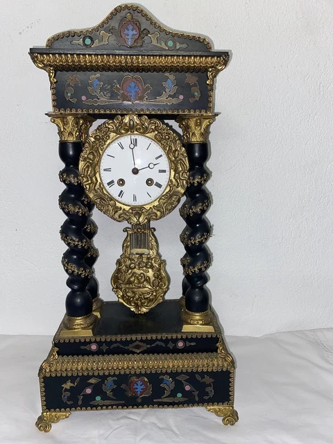 PENDULE PORTIQUE À colonnes NIII / Marqueteries Boulle EUR 250,00 ...