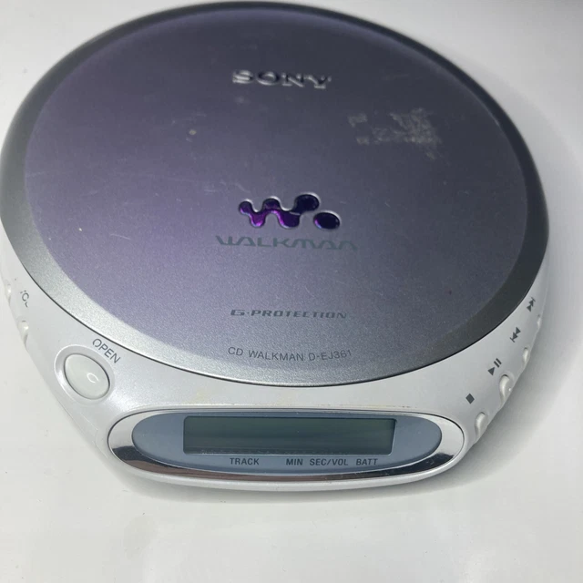 SONY CD WALKMAN D-EJ361 Portable CD Player Silver Tested & Working $35. ...