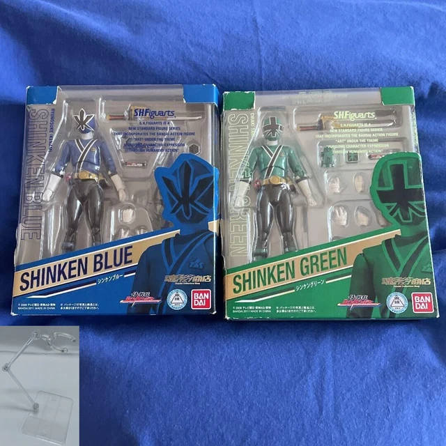 FIGURINE ARTICULÉE SHFIGUARTS Shinken Blue / Shinken Green Bandai Exc ...