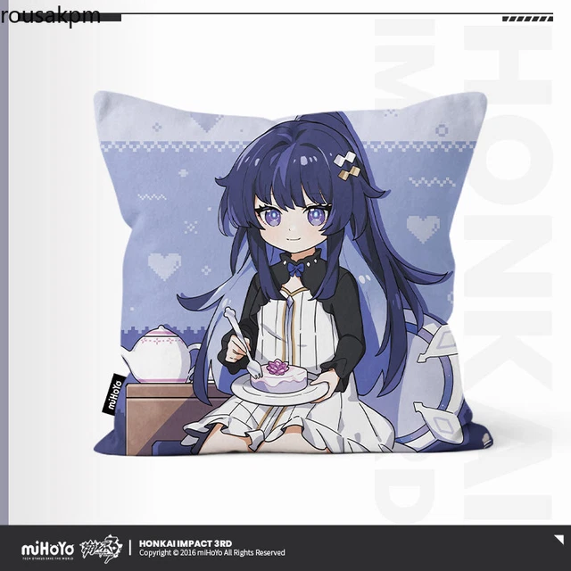 OFFICIAL HONKAI IMPACT 3rd Anime Raiden Mei Square Cushion Hold Pillow ...