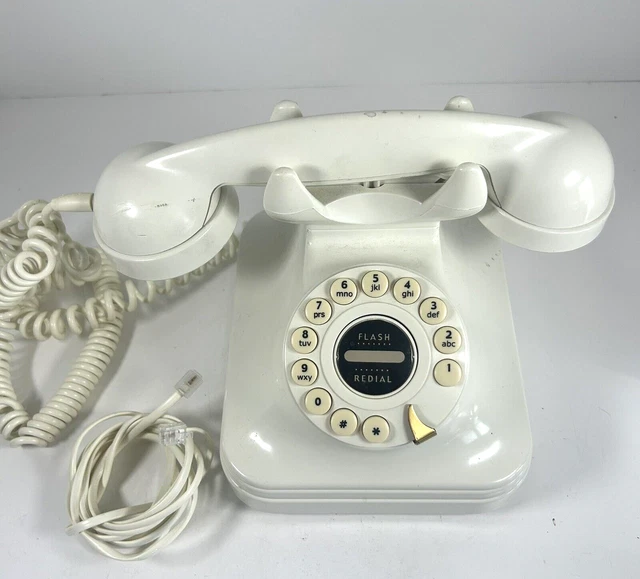 VINTAGE GRAND PHONE Corded Push Button with Flash Redial Ivory £24.53 ...