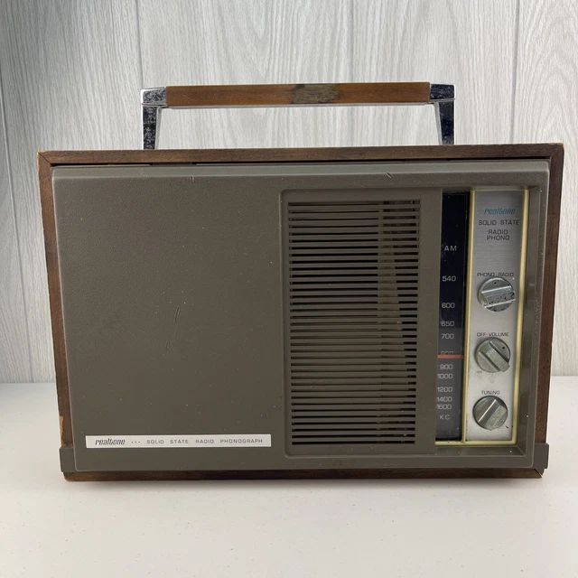 RARE VINTAGE REALTONE Solid State Radio Phono Model 6241 Portable ...
